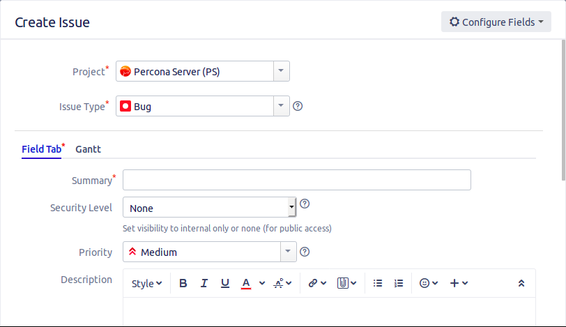 How to Report Bugs, Improvements, New Feature Requests for Percona Products