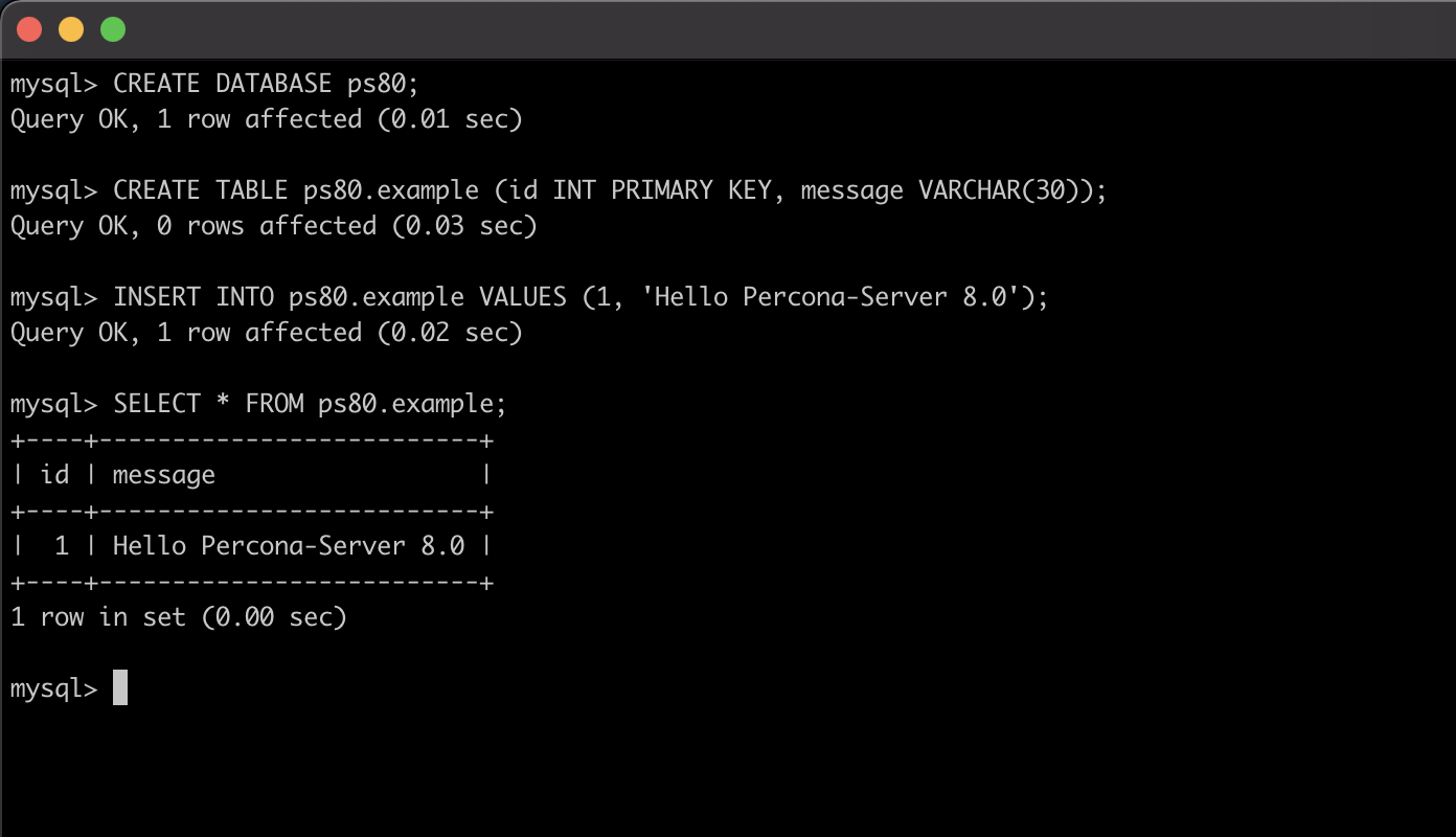 Deploy a Dedicated Percona Server for MySQL 8.0 in Azure