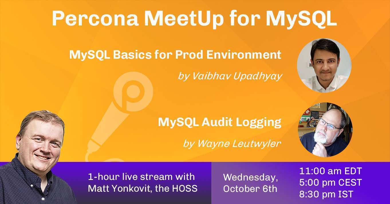 Join Community Meetups For Mysql Postgresql Mongodb Or Pmm