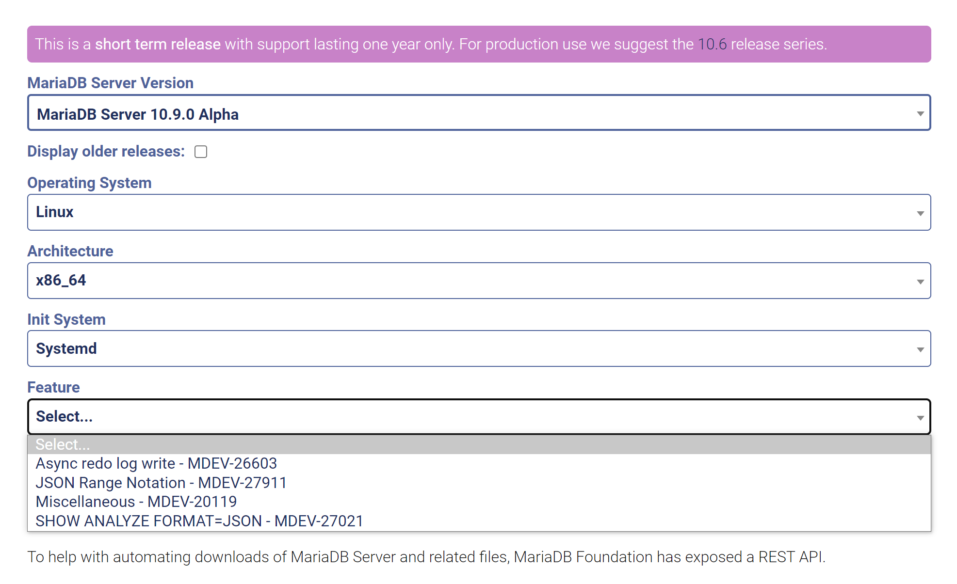 MariaDB 10.9 Quick Peek
