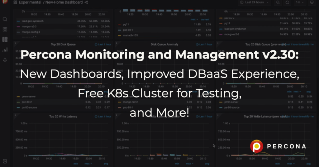 PMM v2.30: New Dashboards, Improved DBaaS and More