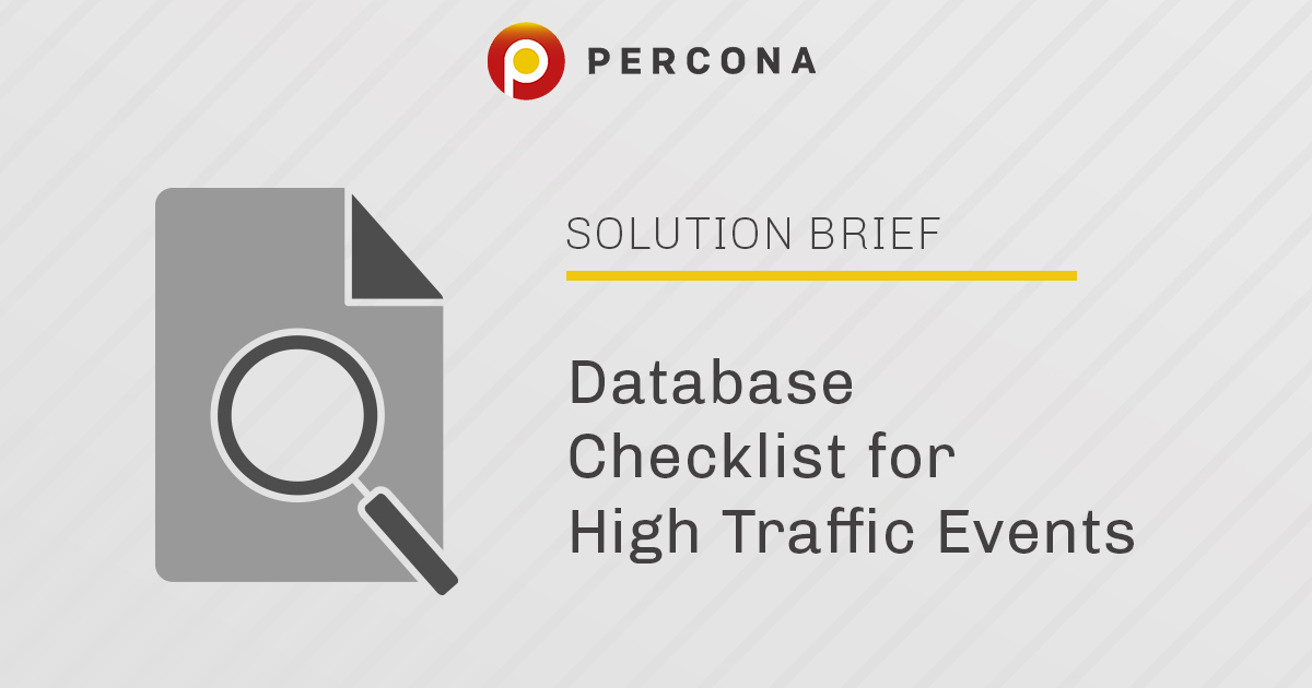 Database Checklist for High Traffic Events