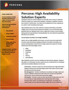Percona Solution Brief