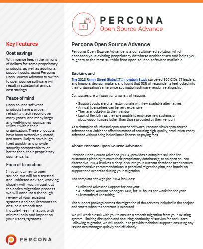 Solution Briefs from Percona