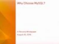 Why Choose MySQL?