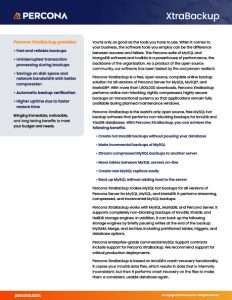 Percona XtraBackup - Percona