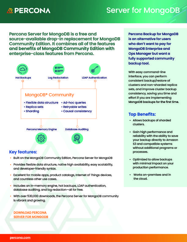 Percona Server for MongoDB - Percona