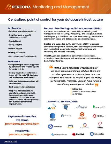 Percona Monitoring and Management (PMM) - Percona