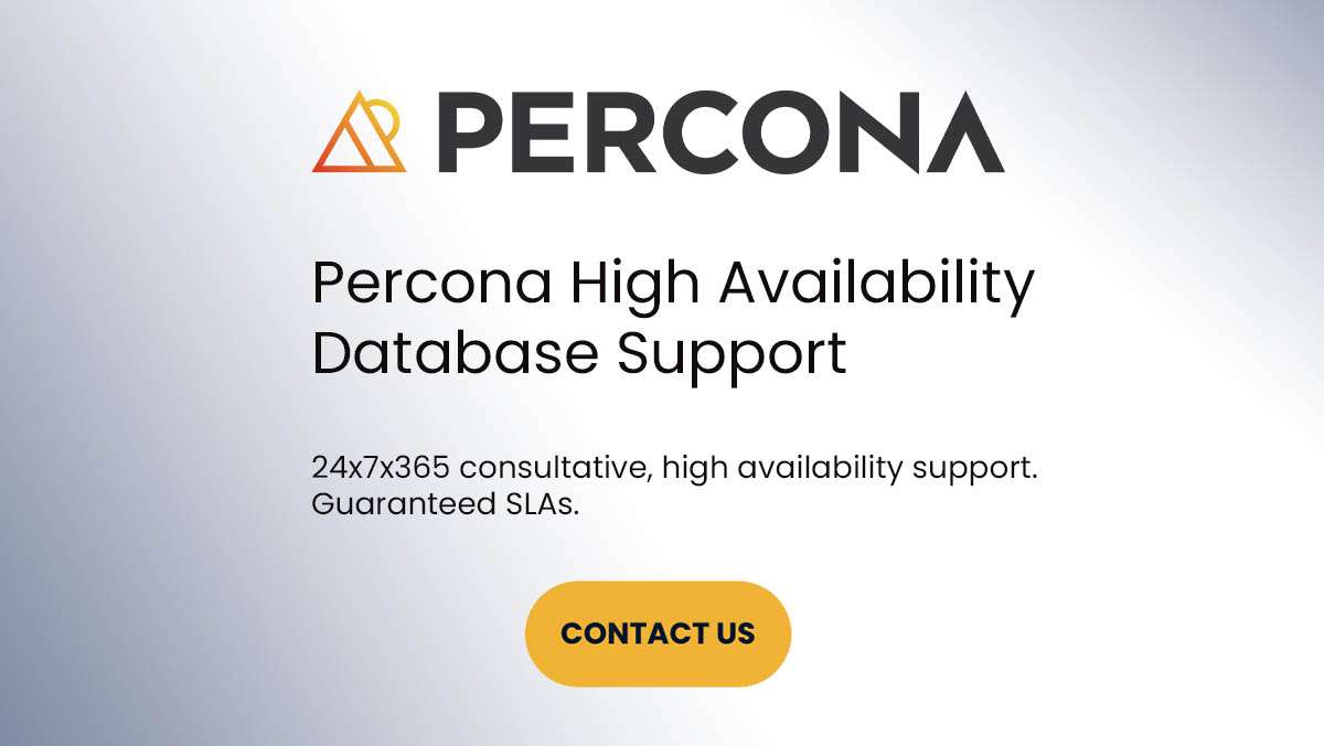 High Availability Database Support - Percona