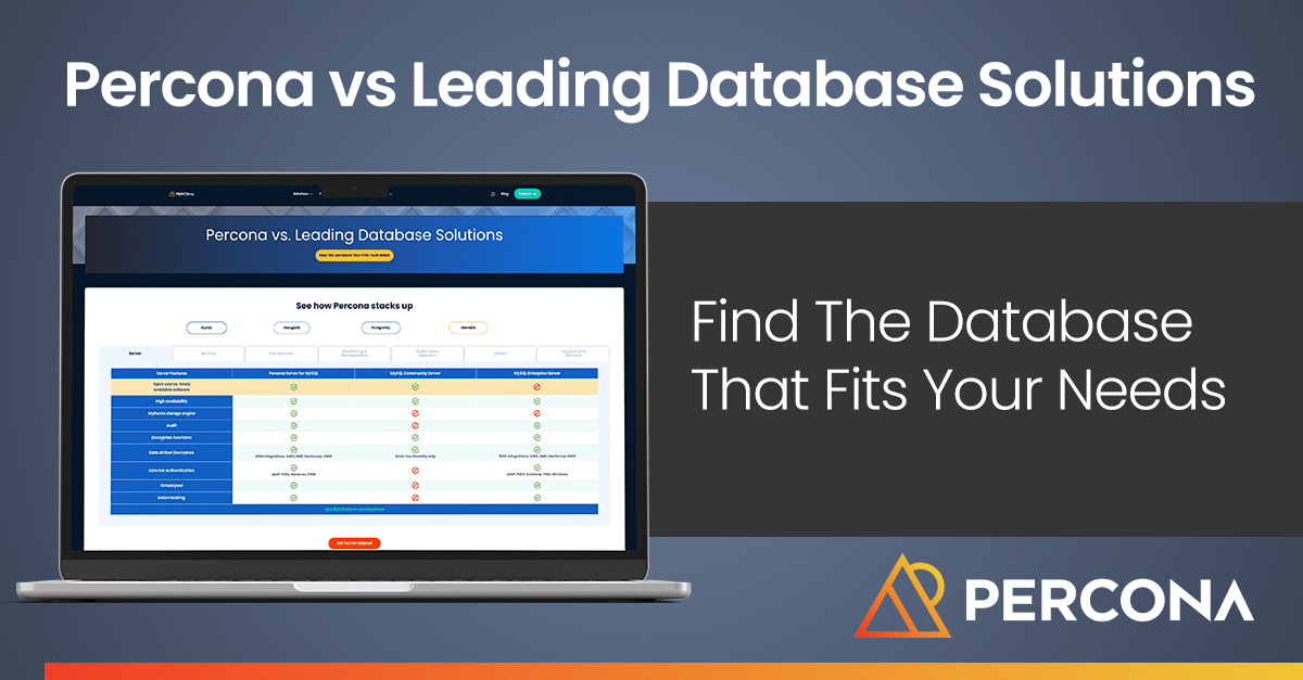 Database Comparison - Percona vs MySQL, MongoDB & More | Percona