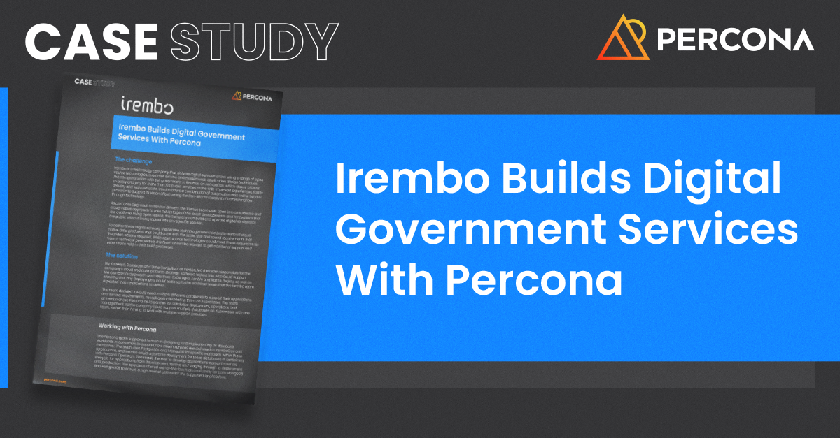 Irembo Builds Digital Government Services With Percona - Percona