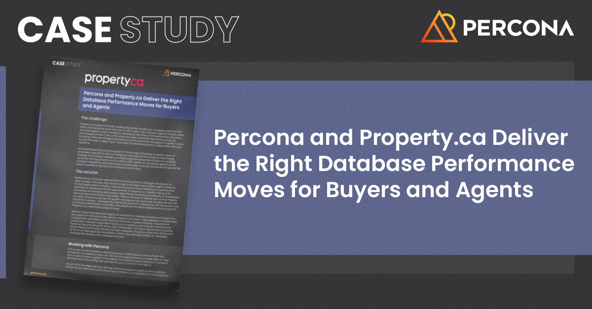 Property.ca Delivers Database Performance Moves with Percona
